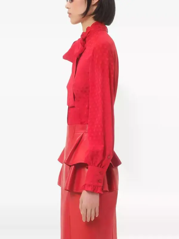 Valentino Garavani Cour De Coeur Print Silk Shirt
