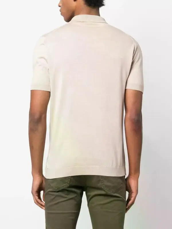 John Smedley Ribbed-knit Cotton Polo Shirt
