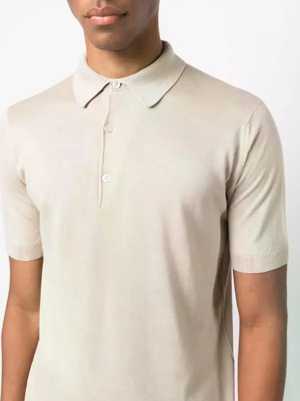 John Smedley Ribbed-knit Cotton Polo Shirt
