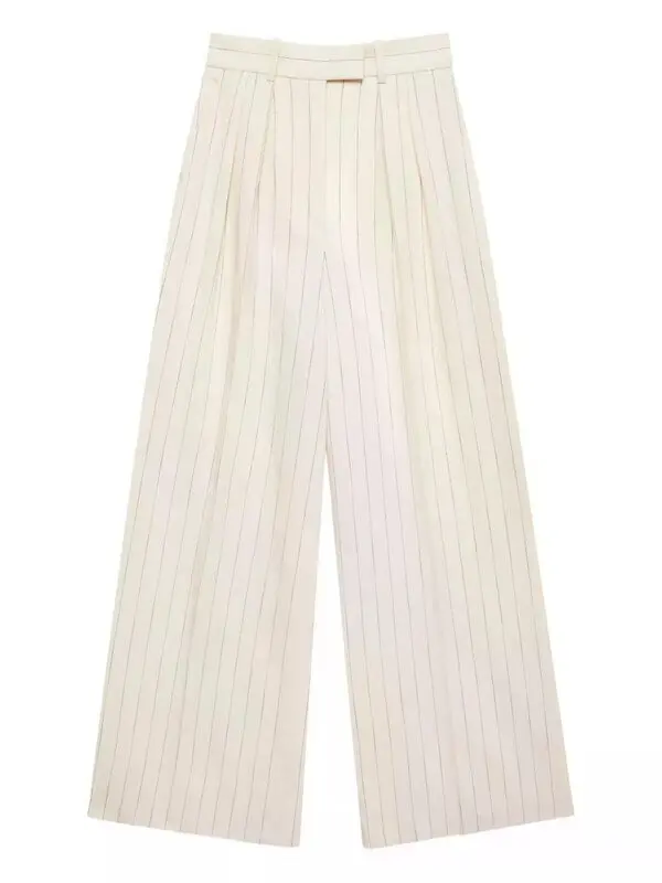 ANINE BING Lou Pinstripe-pattern Trousers