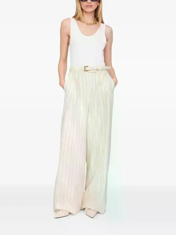 ANINE BING Lou Pinstripe-pattern Trousers