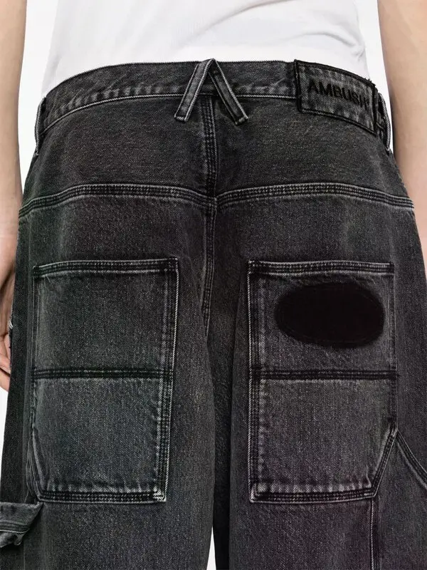 AMBUSH Distressed Graphic Print Jeans