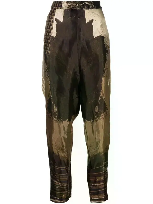 Masnada Graphic Print Tapered Trousers