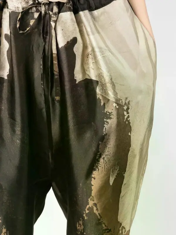 Masnada Graphic Print Tapered Trousers