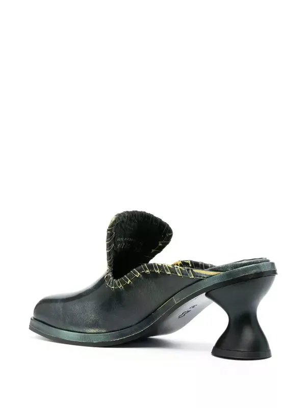 Eckhaus Latta 75mm Square-toe Leather Mules