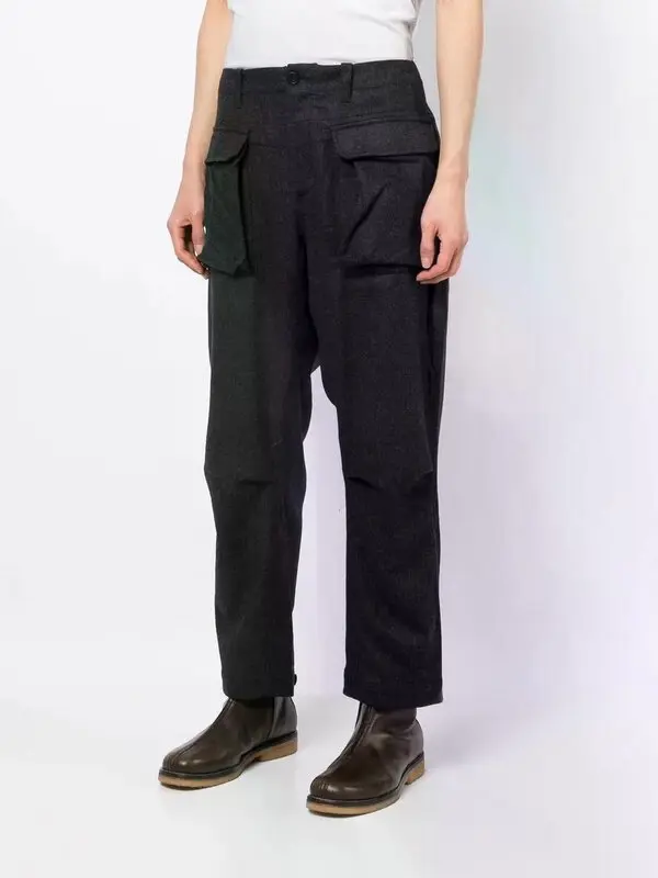 THE POWER FOR THE PEOPLE Flap-pocket Straight-leg Trousers