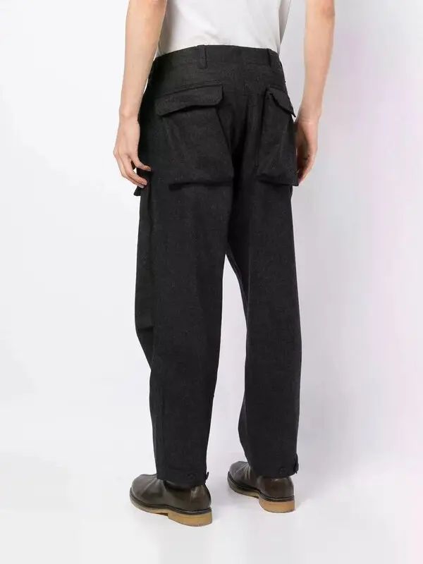 THE POWER FOR THE PEOPLE Flap-pocket Straight-leg Trousers