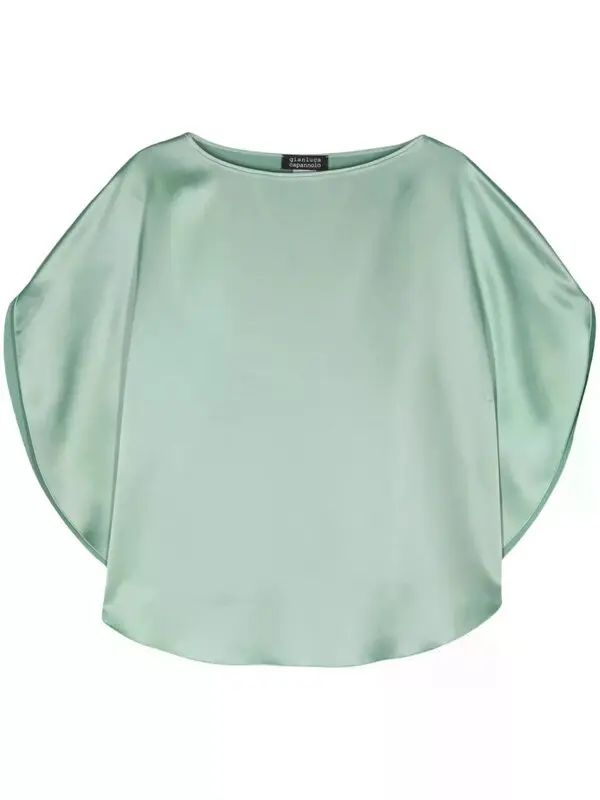 GIANLUCA CAPANNOLO Satin-finish Blouse - Green