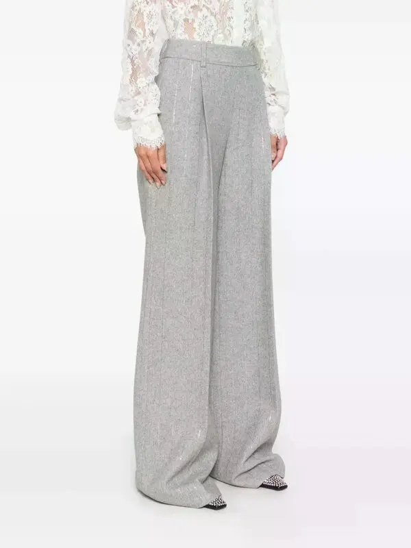 Ermanno Scervino Pinstriped Wool Blend Trousers