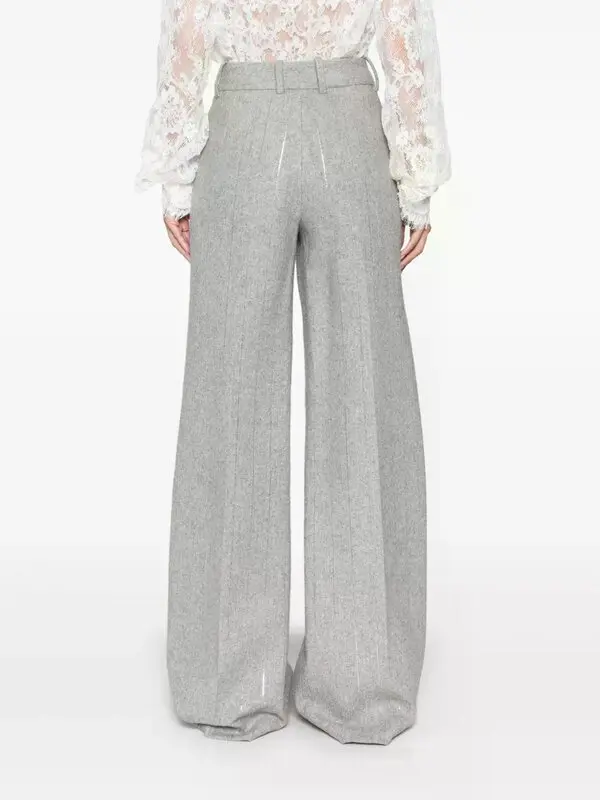 Ermanno Scervino Pinstriped Wool Blend Trousers