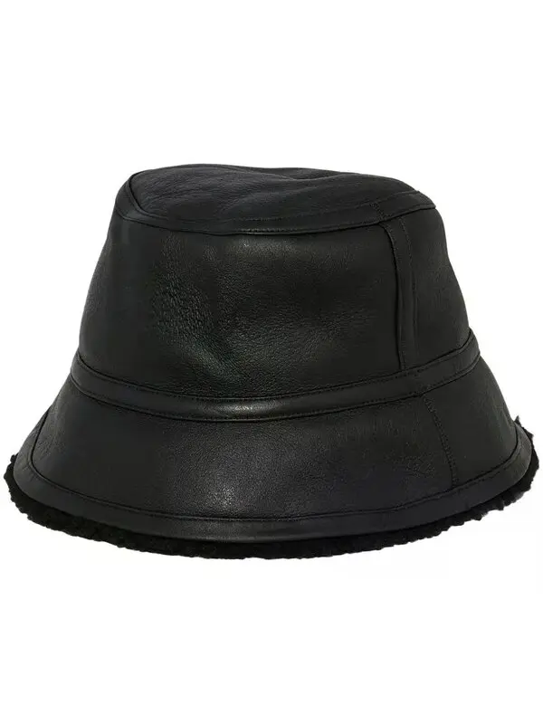 YVES SALOMON Curly Bucket Hat - Black