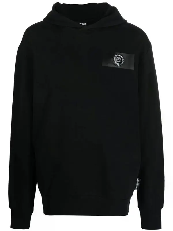 PLEIN SPORT Logo Patch Long Sleeved Hoodie