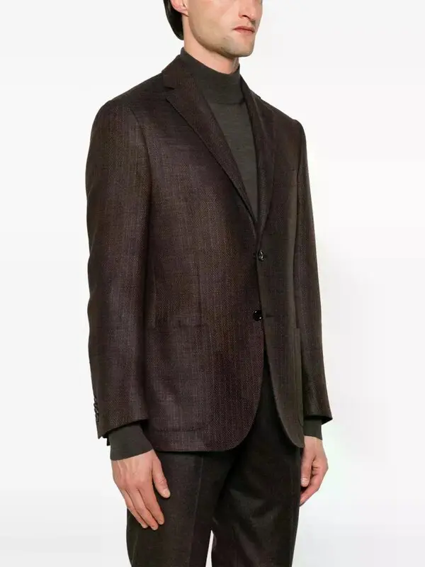 Corneliani Single-breasted Blazer - Brown