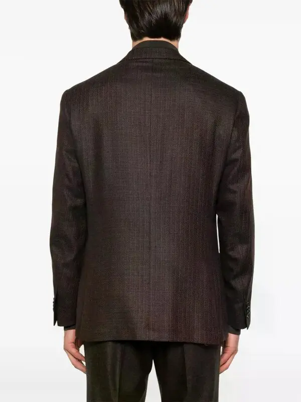 Corneliani Single-breasted Blazer - Brown