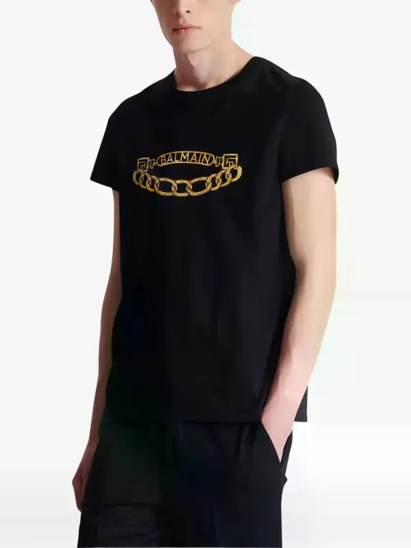 Balmain Chaînes-print T-shirt