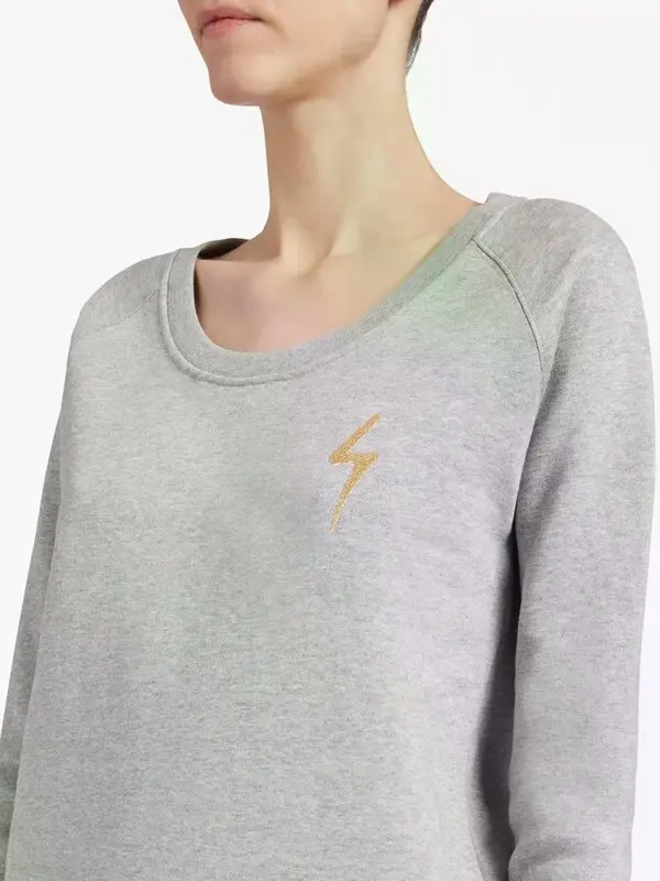 GIUSEPPE ZANOTTI Embroidered Cotton Sweatshirt - Grey