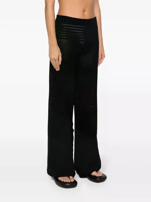 TWINSET Pointelle-knit Palazzo Trousers
