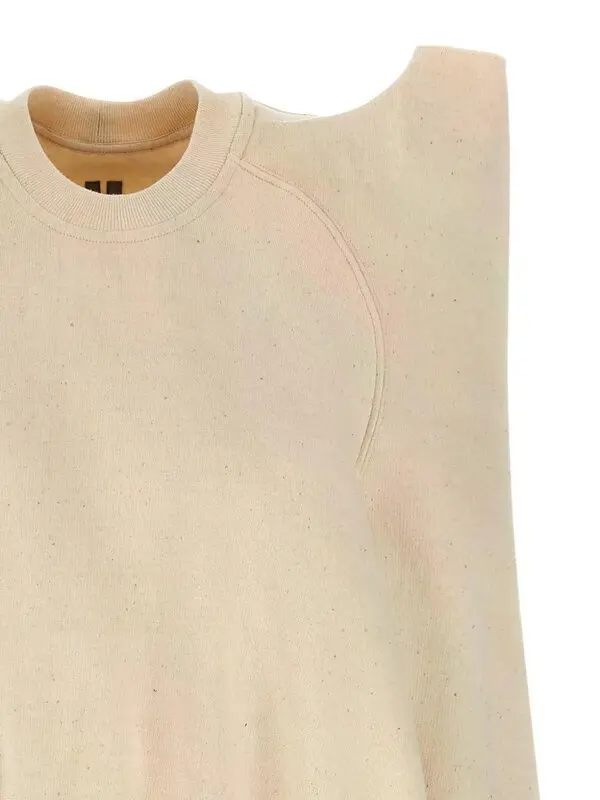 Rick Owens Crewneck Sweatshirt With Shoulder Pads
