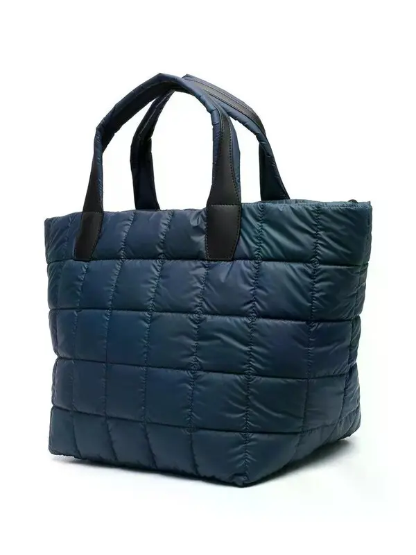 VEECOLLECTIVE Padded Recycled Nylon Tote Bag - Blue