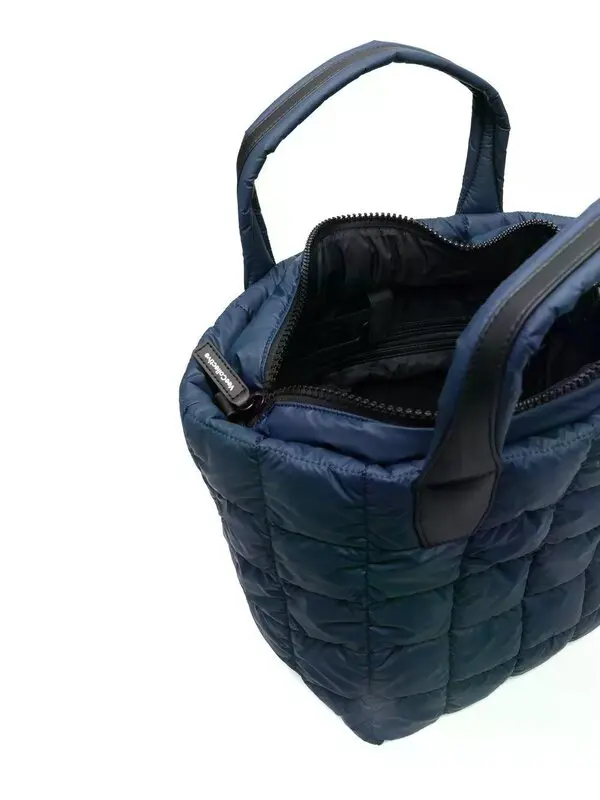 VEECOLLECTIVE Padded Recycled Nylon Tote Bag - Blue