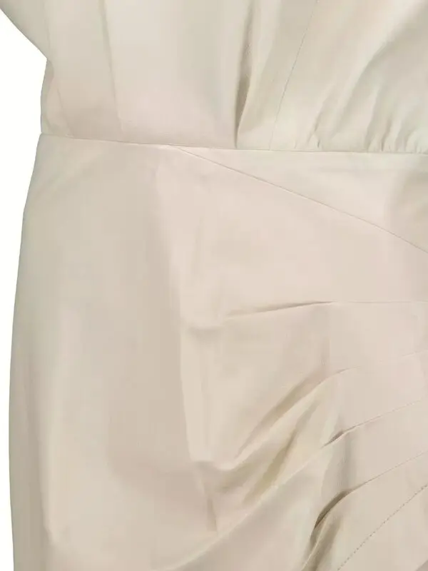 IRO PARIS Asymmetrical Sleeves Leather Dress - Neutrals