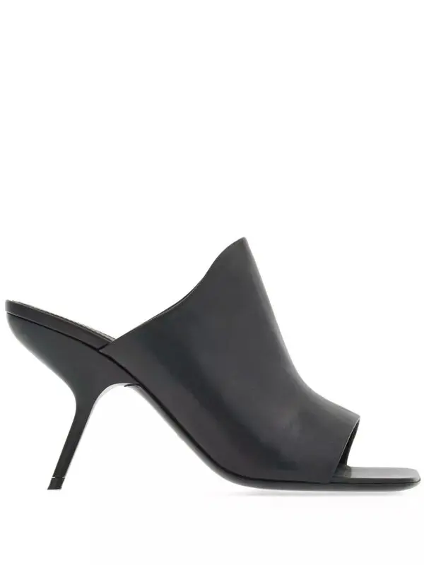 FERRAGAMO Open-toe Leather High Heel Sandals - Black