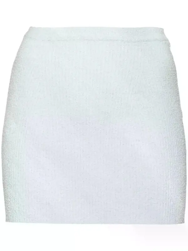 Wardrobe.NYC Towelling-finish Mini Skirt - Blue