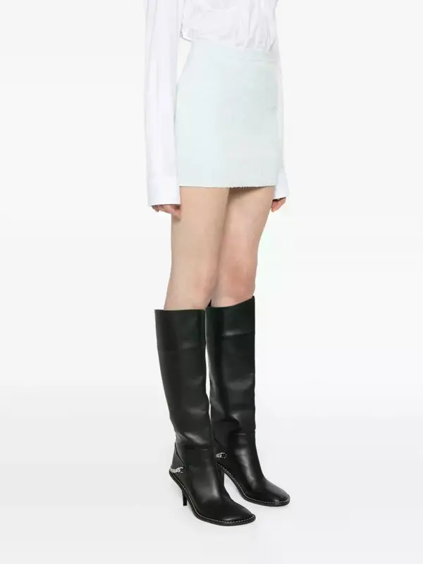 Wardrobe.NYC Towelling-finish Mini Skirt - Blue