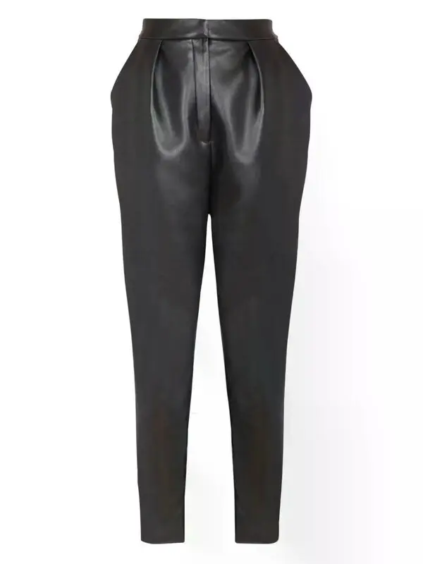 Balmain High-waisted Faux Leather Trousers