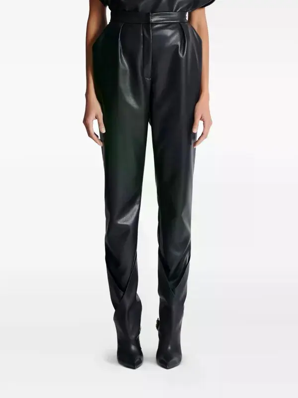 Balmain High-waisted Faux Leather Trousers