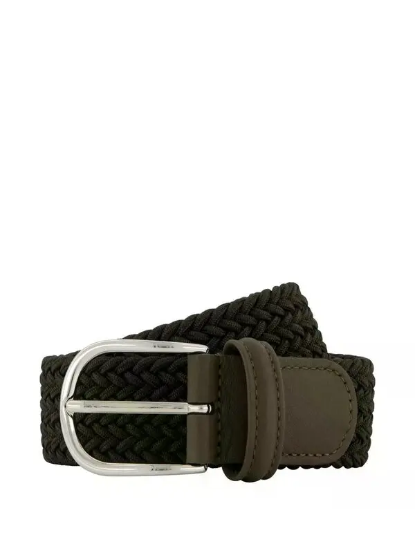 Anderson's Woven Leather Belt - Green
