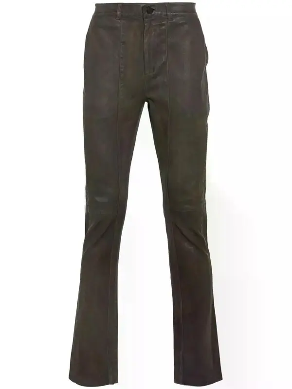FREI-MUT Leather Straight-leg Trousers