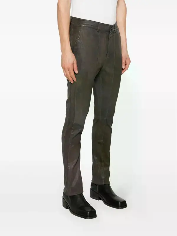 FREI-MUT Leather Straight-leg Trousers