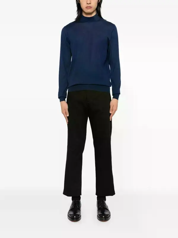 Fedeli Cashmere-silk Blend Mock Neck Jumper