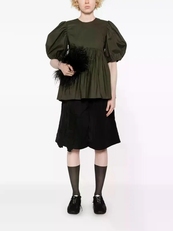 Cecilie Bahnsen Anisha Puff Sleeve Top - Green