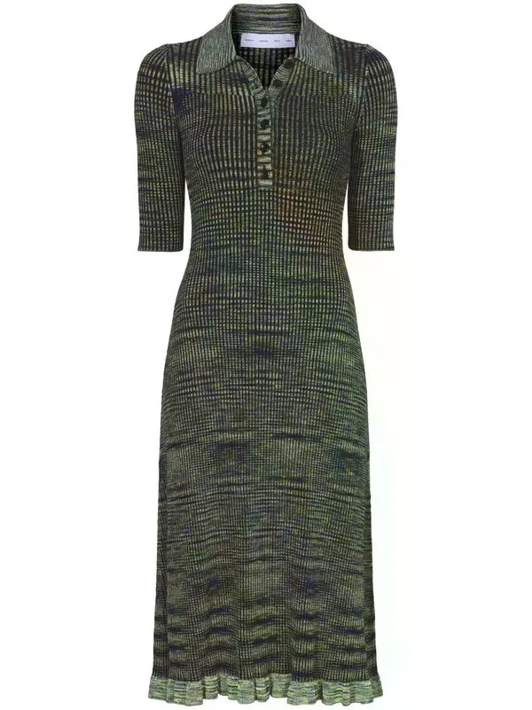 Proenza Schouler White Label Space-dye Polo Dress