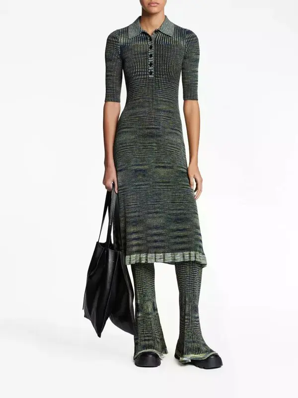Proenza Schouler White Label Space-dye Polo Dress
