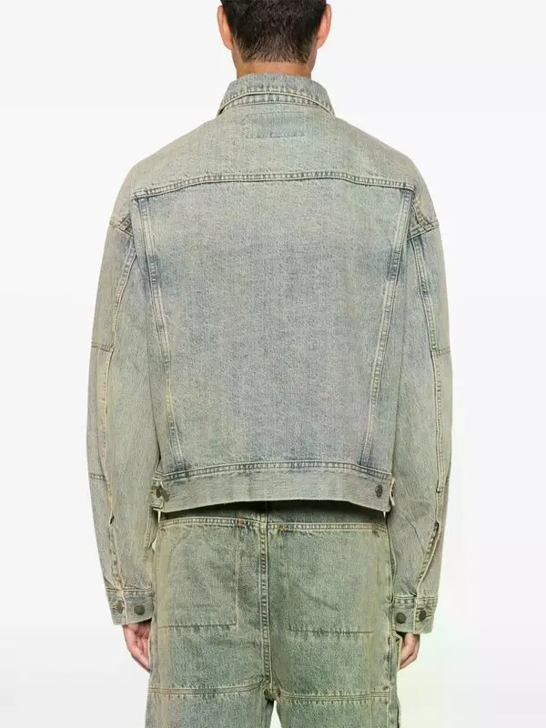 ENTIRE STUDIOS Denim Jacket With Acid Wash And Distressed Finish