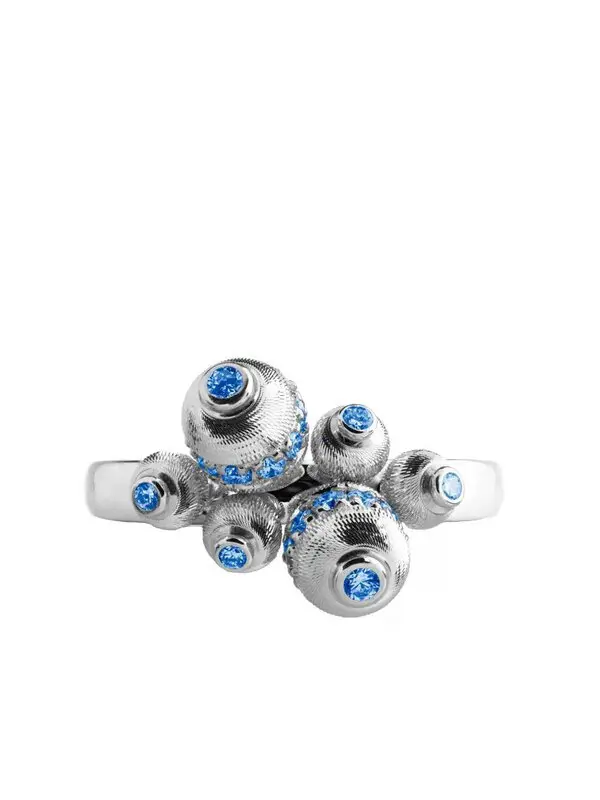 OFFICINA BERNARDI 18kt White Gold Empire Sapphire Ring - Silver