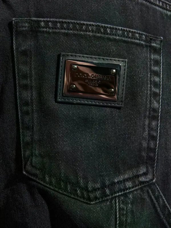 Dolce & Gabbana Appliqué Straight Leg Jeans