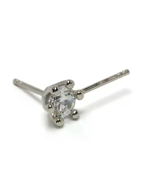 D'HEYGERE Double Solitaire Stud Earring - Silver