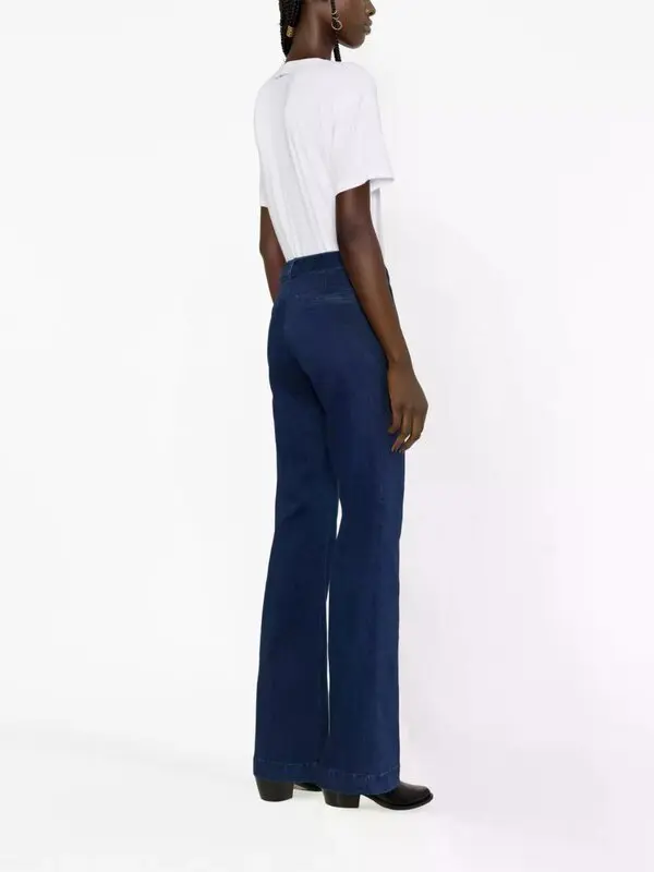 FRAME High-waisted Flared Jeans - Blue