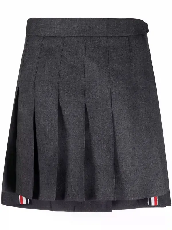 Thom Browne Pleated Mini Skirt - Grey