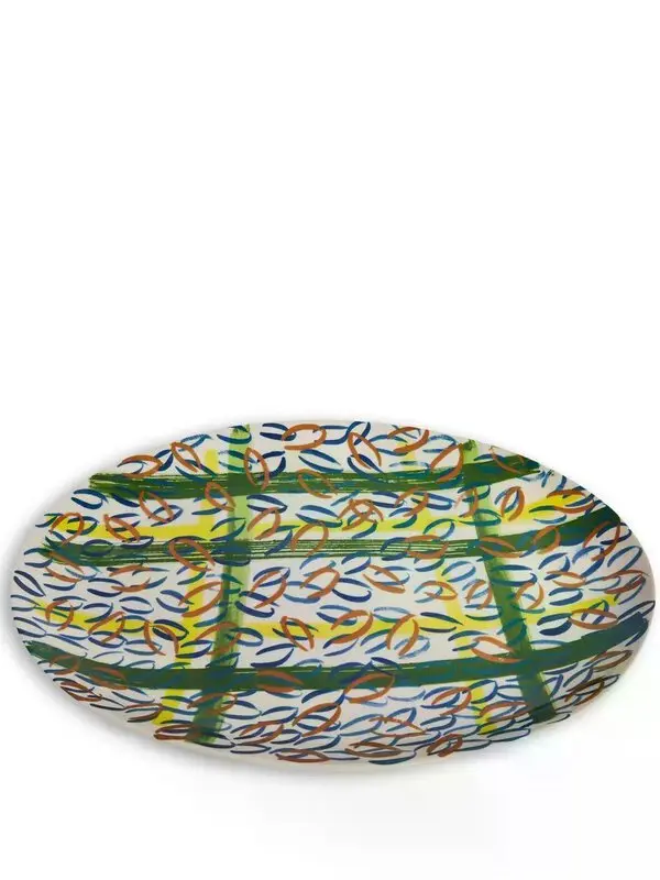 SERAX Japanese Kimonos Oval Plate - Neutrals