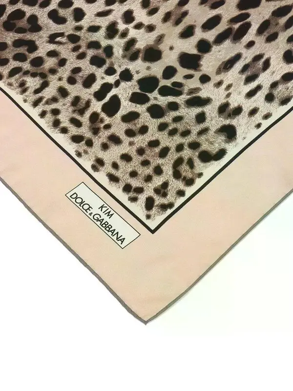 Dolce & Gabbana Kim Leopard-print Twill Scarf - Neutrals