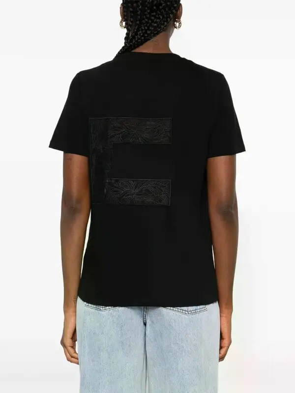 Elisabetta Franchi Embroidered Logo Jersey T-shirt