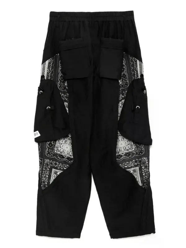 MOSTLY HEARD RARELY SEEN Paisley Print Cargo Trousers - Grey