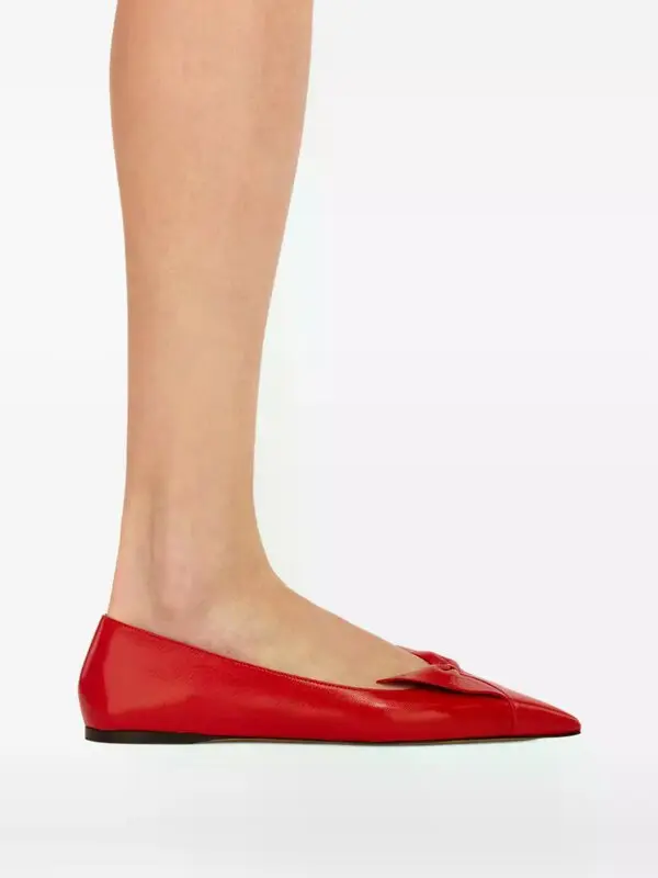 FERRAGAMO Bow Ballerina Shoes - Red