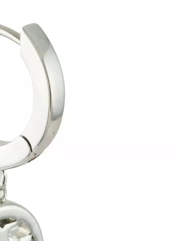 Tory Burch Icon Pavé Hoop Earrings - Silver