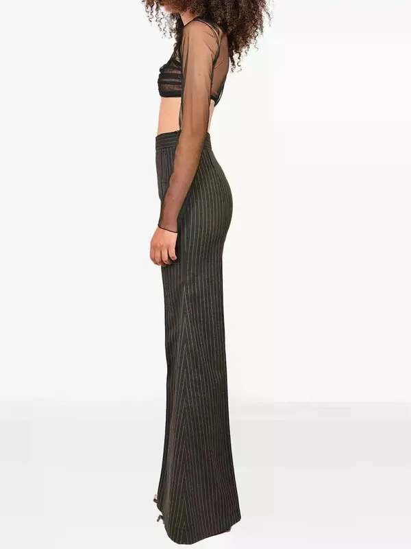 IOANA CIOLACU Semi-sheer Cropped Top